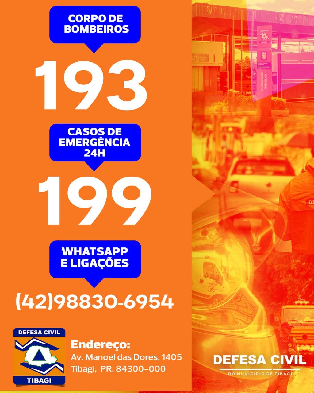 Defesa Civil - Prefeitura Municipal de Tibagi | Gestão 2025-2028